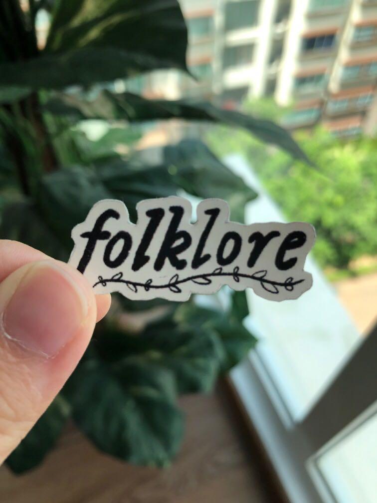 Taylor Swift-Folklore Album Sticker, Hobbies & Toys, Stationery & Craft ...