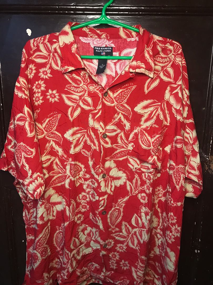 VINTAGE RALP LAUREN FLORAL POLO, Men's Fashion, Tops & Sets, Tshirts ...
