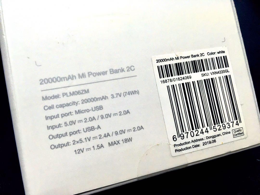 Xiaomi Mi Powerbank 2C ( 20000mAh ), Mobile Phones & Gadgets, Mobile ...