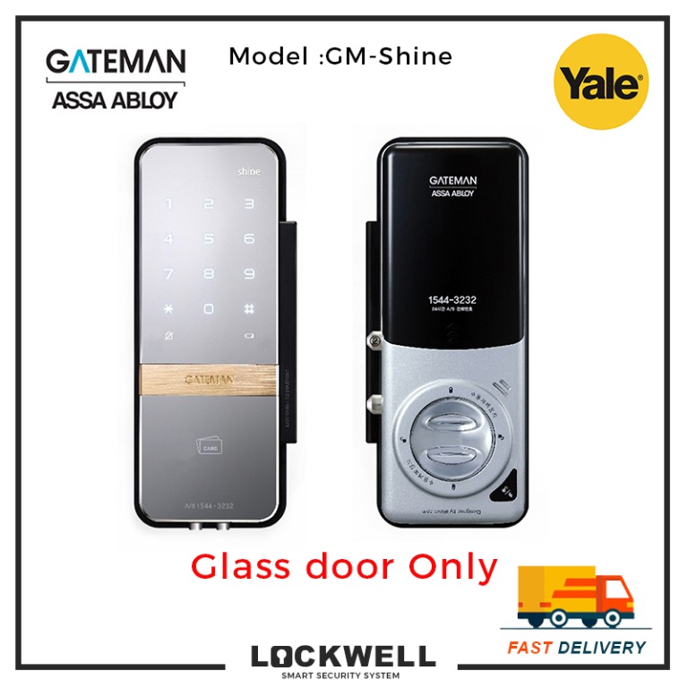 Yale Gateman Shine Smart Digital Door Lock for Glass Door, Furniture ...