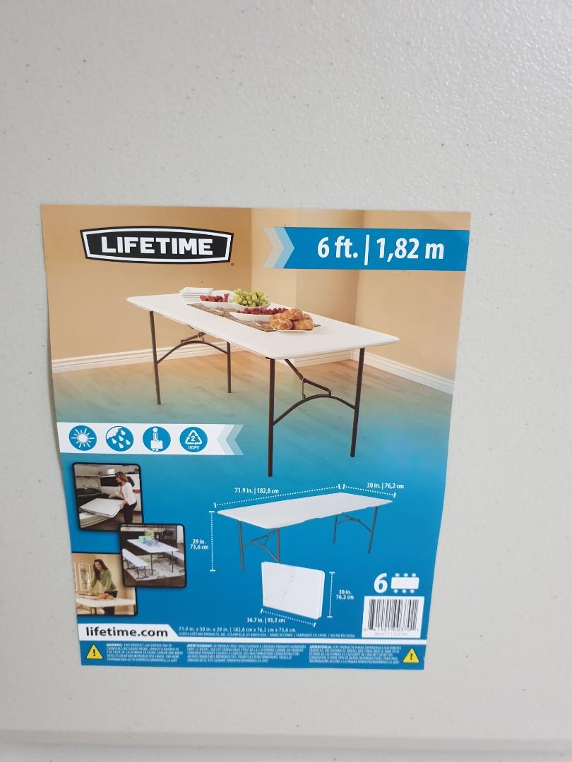 6ft Lifetime Folding table, Babies & Kids, Baby Nursery & Kids ...