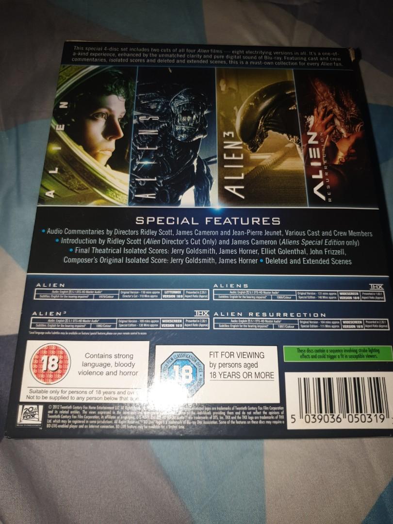 Alien Anthology Blu Ray Boxset, Hobbies & Toys, Music & Media, CDs ...