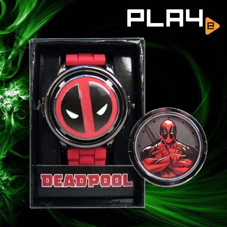 Deadpool Logo Spinner Red Strap Watch (7017759) Brand New, Video Gaming ...