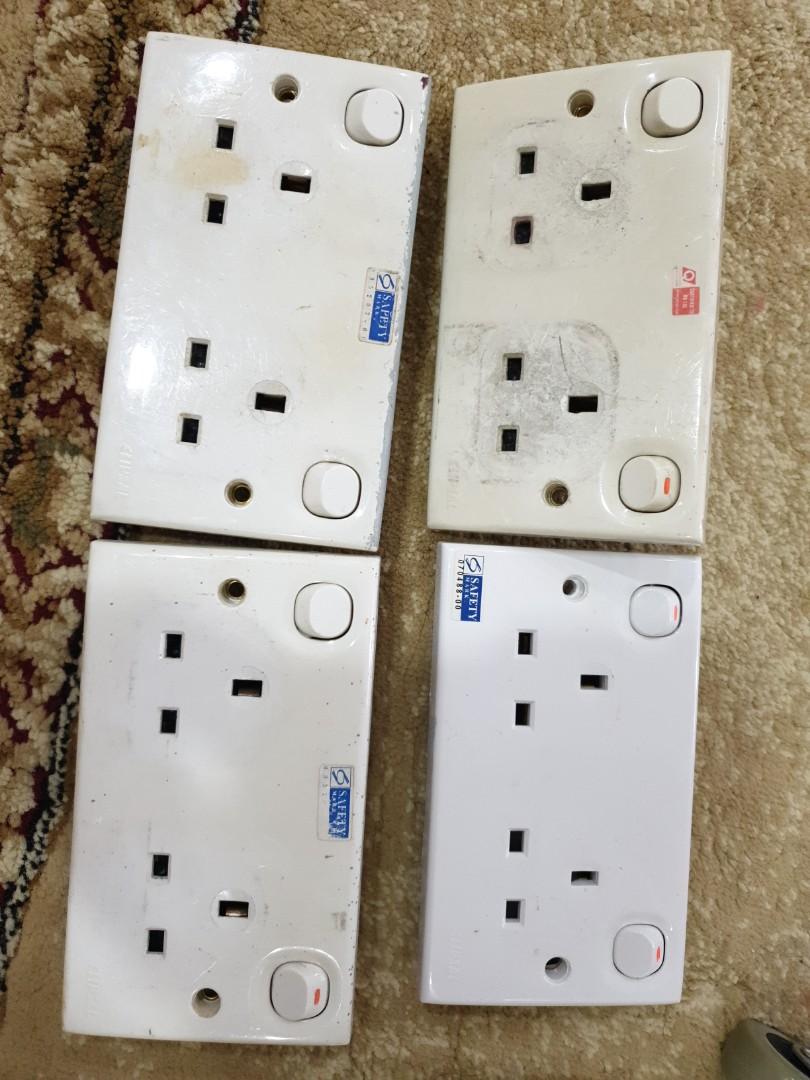 Double Power Socket Clipsal with Safety Mark, TV & Home Appliances ...