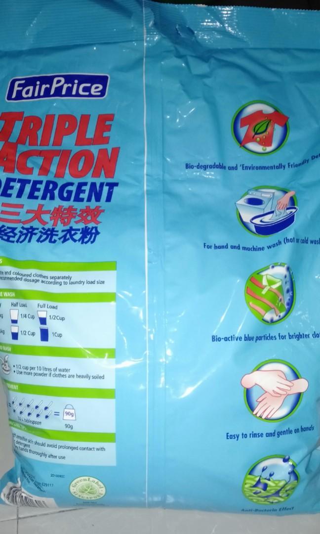 Fairprice Triple Action Detergent Powder 5.75kg, Furniture & Home ...