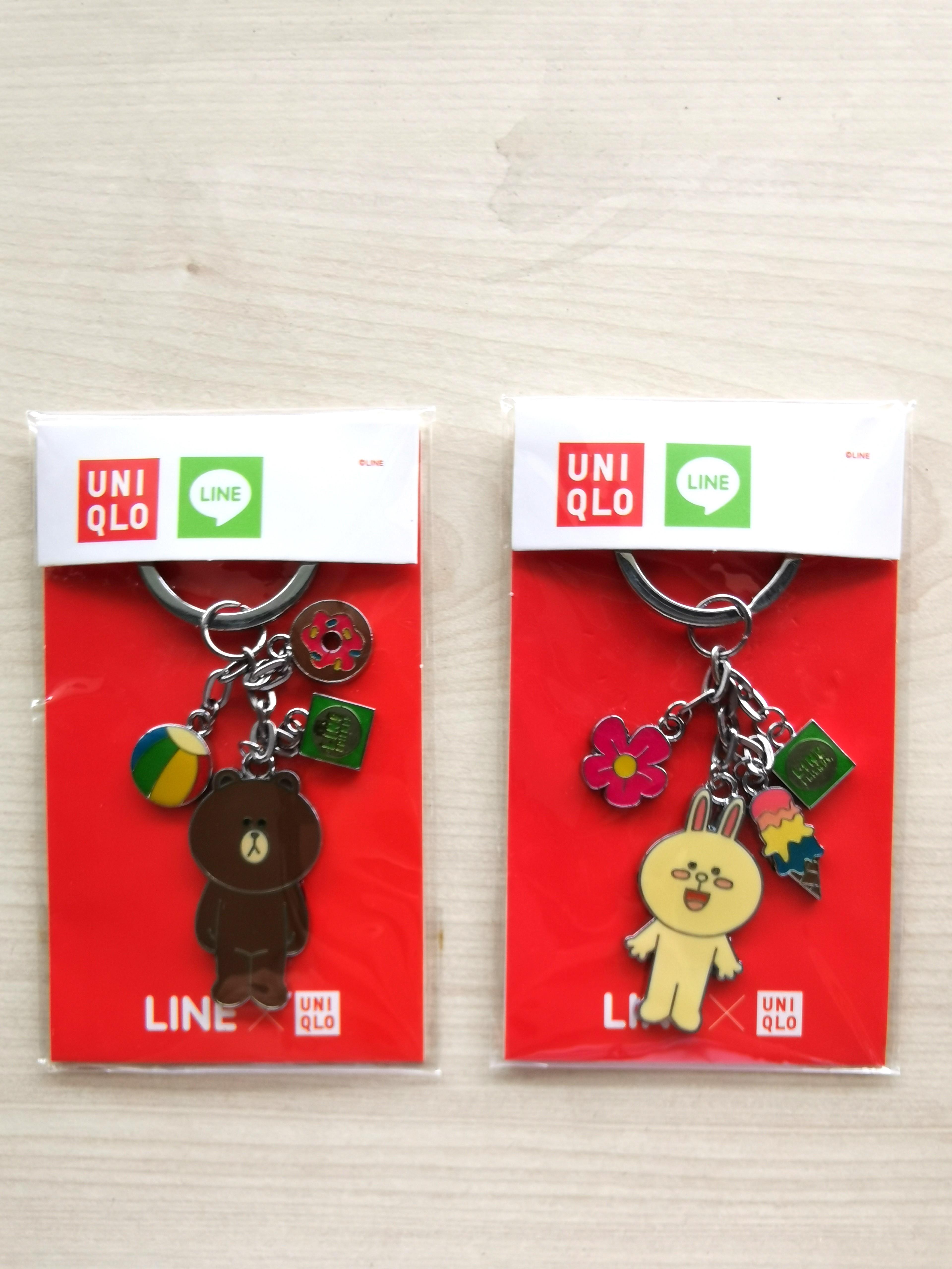 Line Friends/Uniqlo Brown & Cony key chains, Everything Else on Carousell