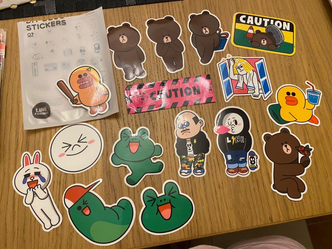 購自韓國LINE STORE line friends 防水膠質貼紙, 興趣及遊戲, 旅行, 旅遊 - 旅行必需品及用品 - Carousell