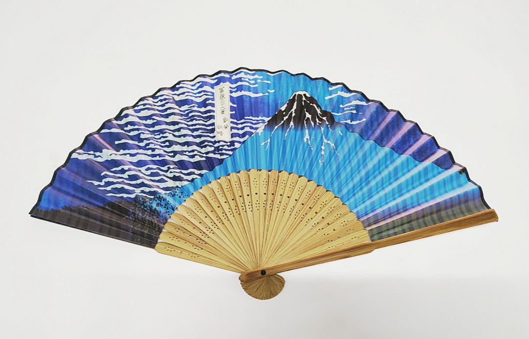 Mt.Fuji Akafuji Big Wave Folding Fan Ukiyoe Japanese Traditional Sensu ...