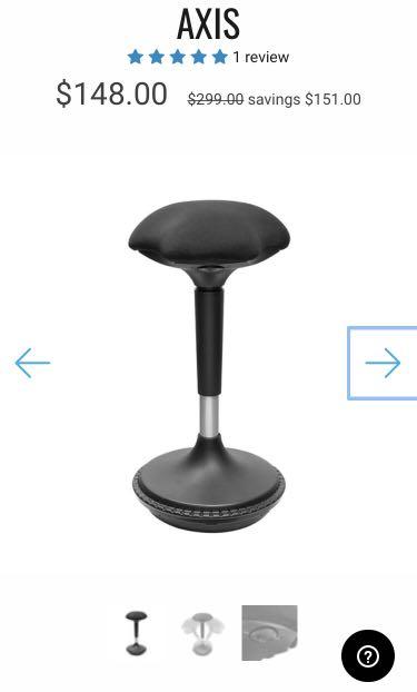 Omnidesk Axis - An Ergonomic Stool, Furniture & Home Living, Furniture ...