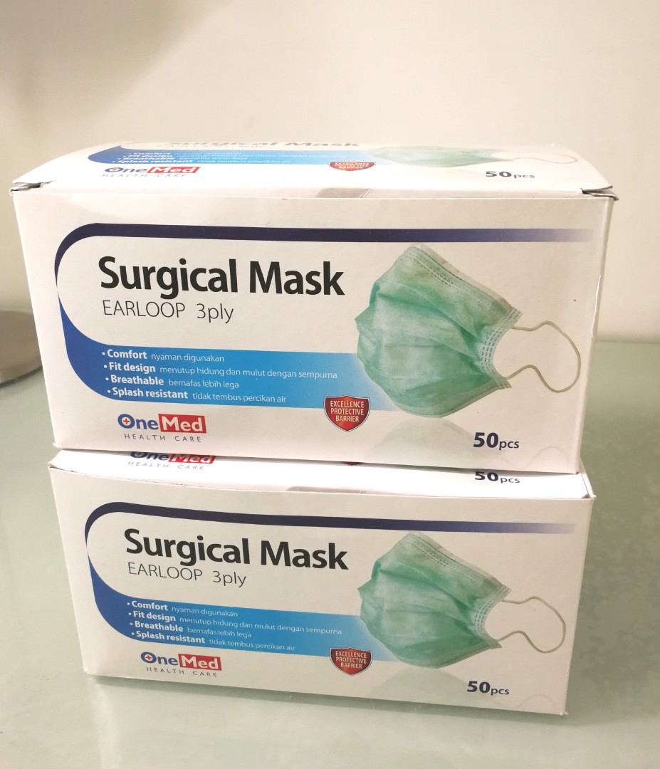 Onemed surgical mask, Health & Nutrition, Face Masks & Face Shields on ...