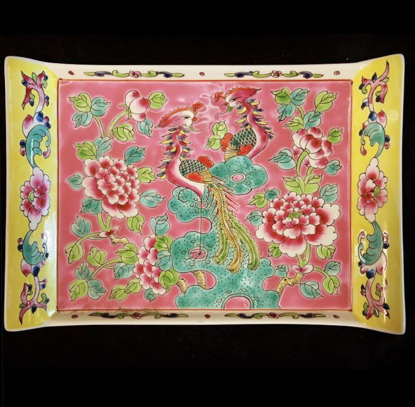 Peranakan Porcelain Tray, Vintage & Collectibles, Vintage Collectibles ...