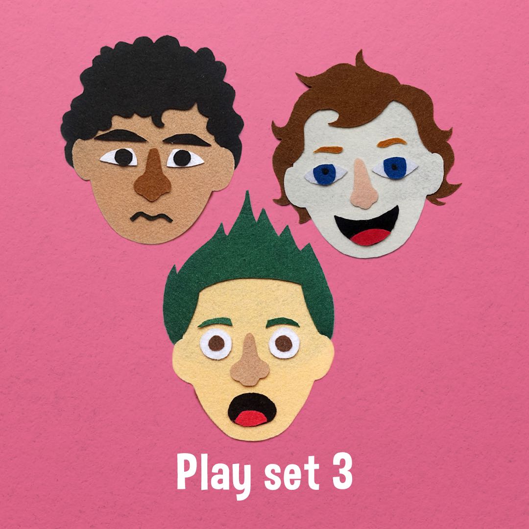 Personalized Felt face puzzle -set 3, Hobbies & Toys, Toys & Games on ...