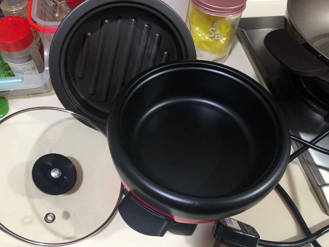 PowerPac 1.1L Multi cooker Steamboat Hot pot with Free BBQ Plate / Non ...