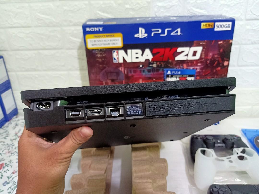 Ps4 slim 500gb nba 2k20 bundle 2 controllers, Video Gaming, Video Game ...