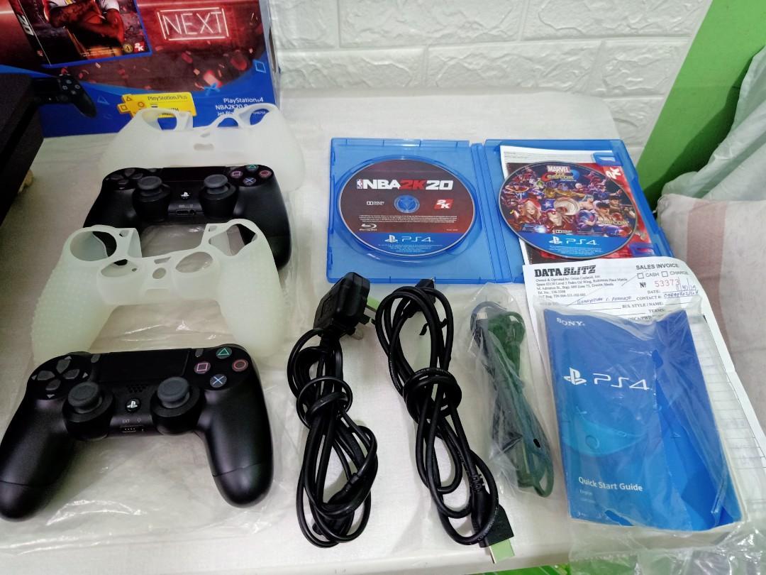 Ps4 slim 500gb nba 2k20 bundle 2 controllers, Video Gaming, Video Game ...