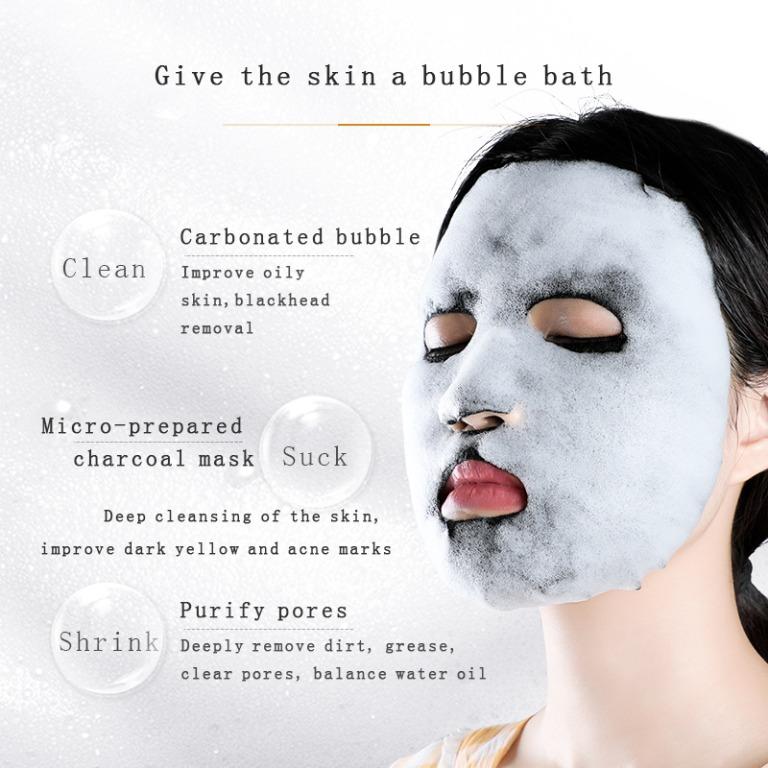 Samanli Bubble Mask Bamboo Charcoal, Beauty & Personal Care, Face, Face ...