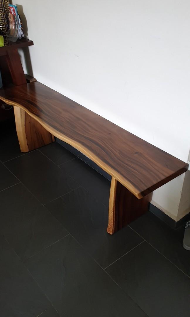Suar wood (raintree) bench, console table, Furniture & Home Living ...