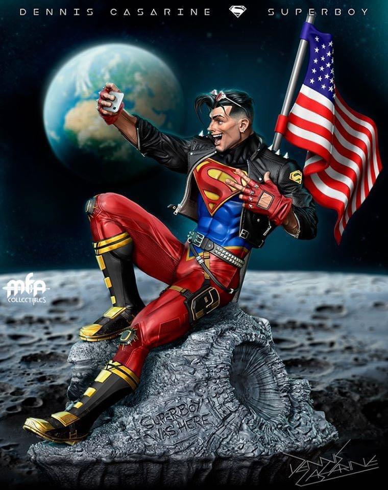 Superboy Custom Statue 1/4 Scale, Toys & Games, Bricks & Figurines on ...