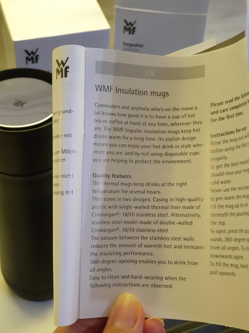 WMF Impulse Insulation Mug Thermos Flasks, Furniture & Home Living ...
