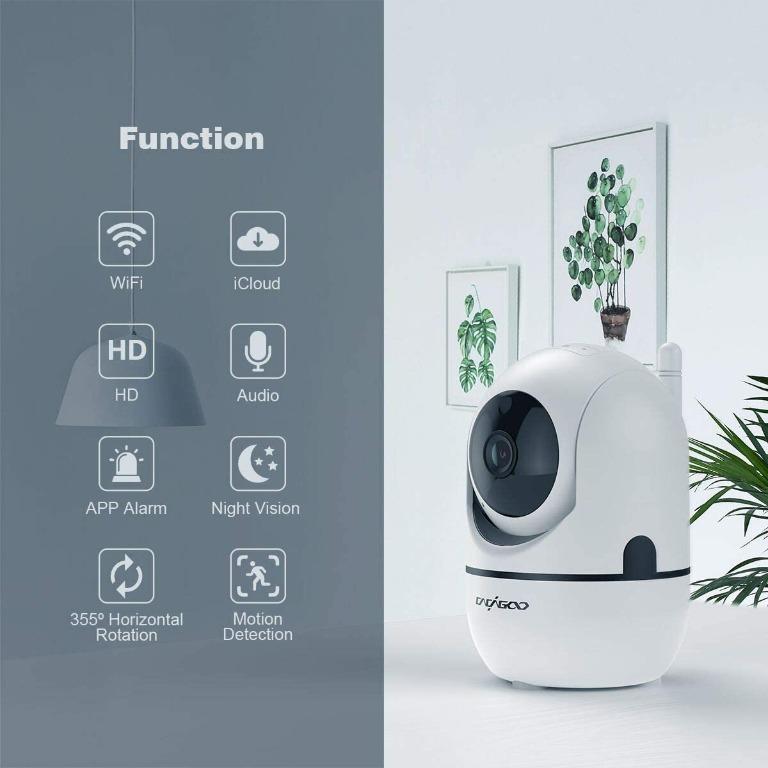 D130 CACAGOO Baby Monitor, Security Camera WiFi Camera 1080 HD Pan/Tilt ...