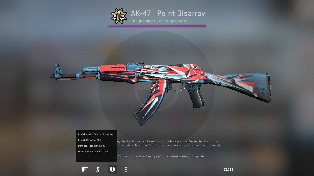 [Fv 0.17]70% Csgo Ak-47 Point Disarray FT, Video Gaming, Gaming ...