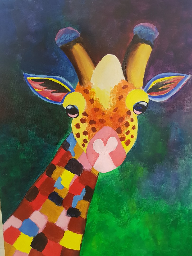 Goofy Giraffe, Design & Craft, Art & Prints on Carousell
