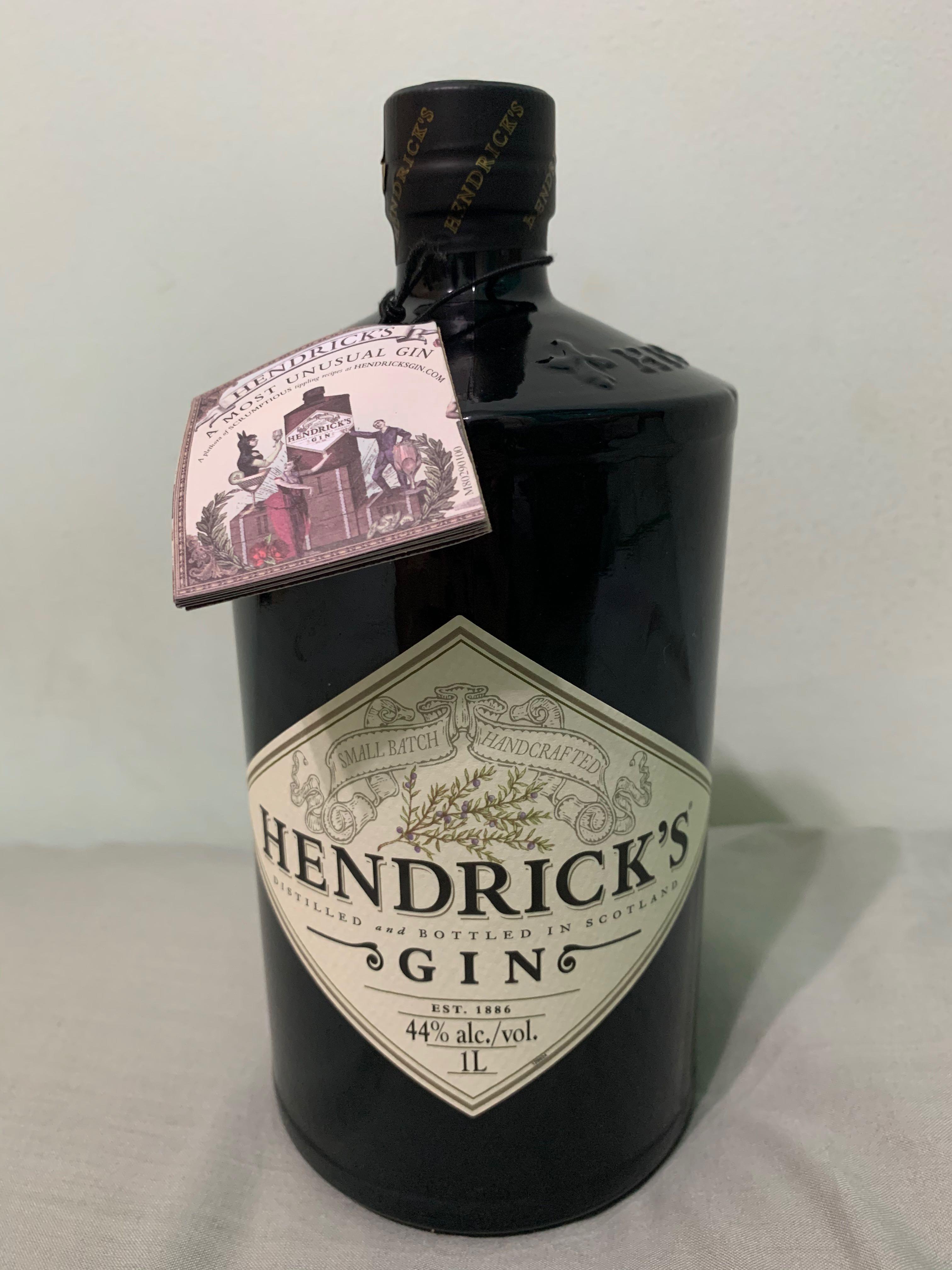 Hendricks Gin One Litre, Food & Drinks, Alcoholic Beverages on Carousell