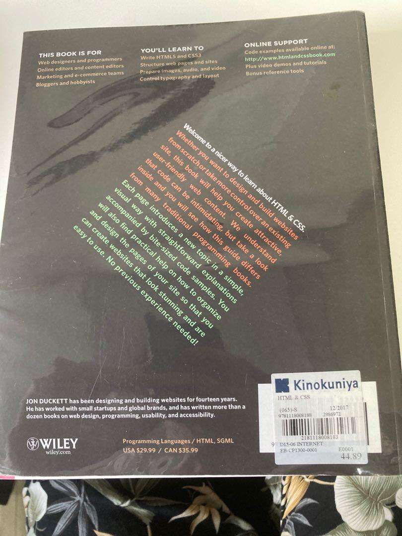 HTML & CSS design and build websites John Duckett, Hobbies & Toys ...