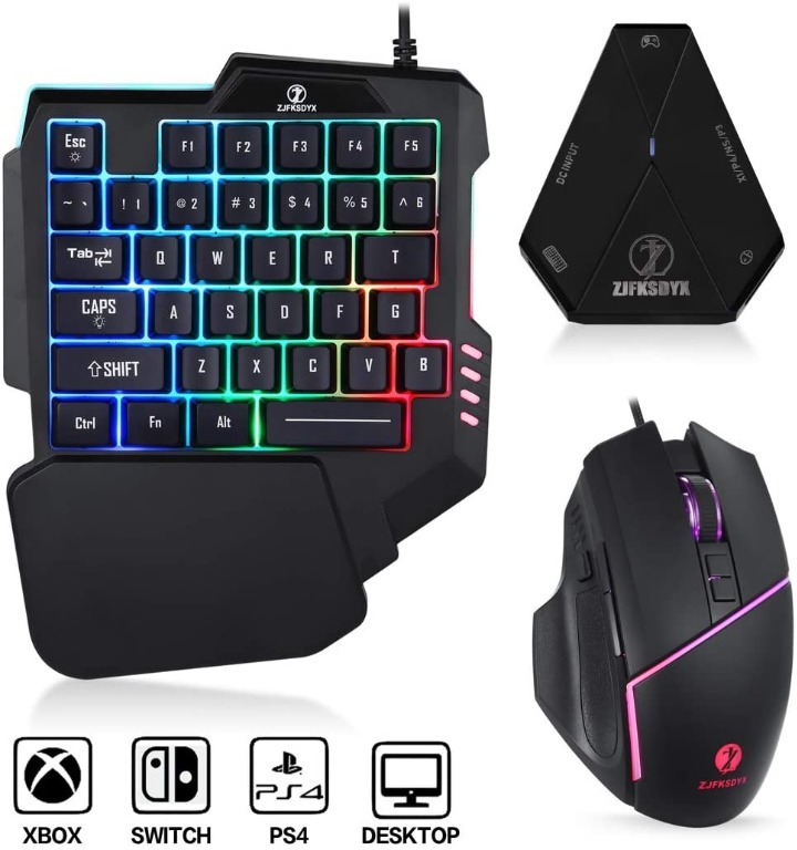 M131 ZJFKSDYX C91 Pro Gaming Keyboard and Mouse with Video Game for PS4 ...