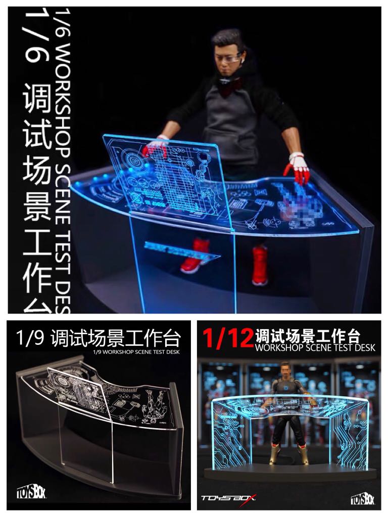 MARVEL AVENGERS TOYSBOX TONY STARK IRON MAN WORKSHOP WORK DESK NON SHF ...