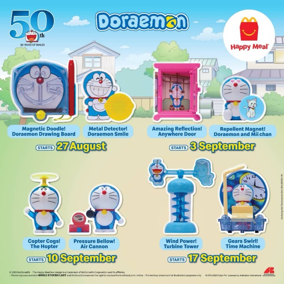 McD Happy Meal set Doraemon 50th anniversary, Hobbies & Toys, Toys ...