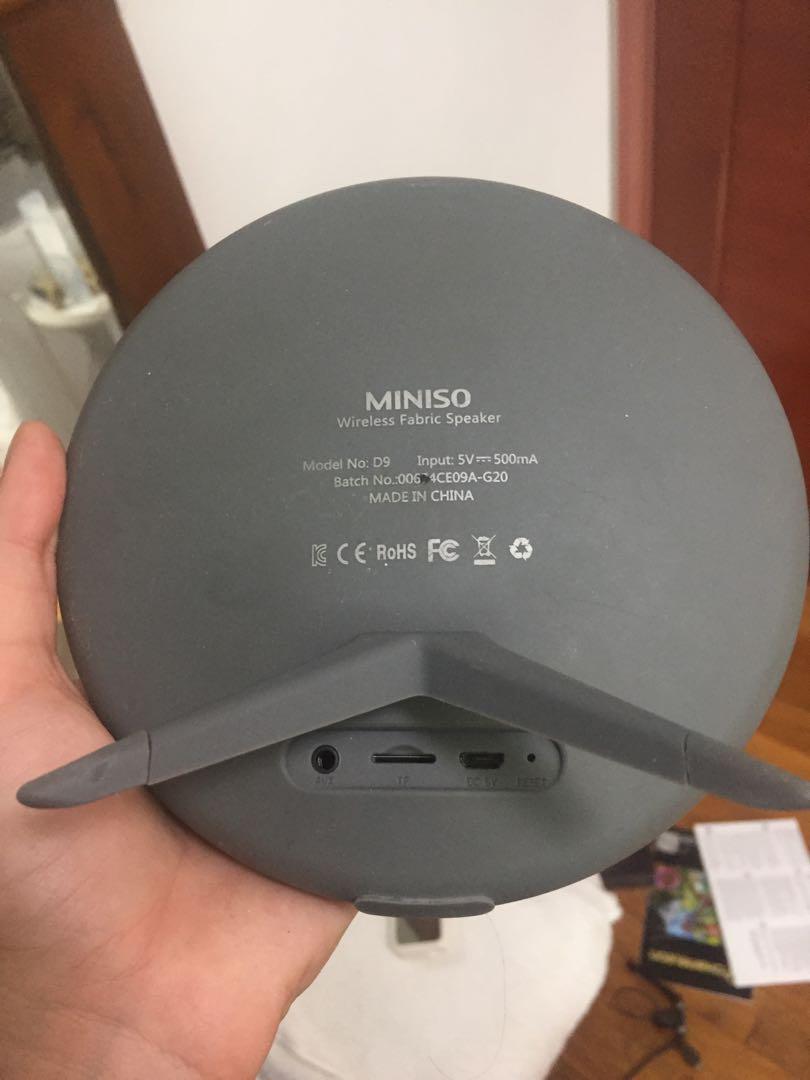 Miniso Bluetooth Speaker with detachable stand, Audio, Portable Audio ...