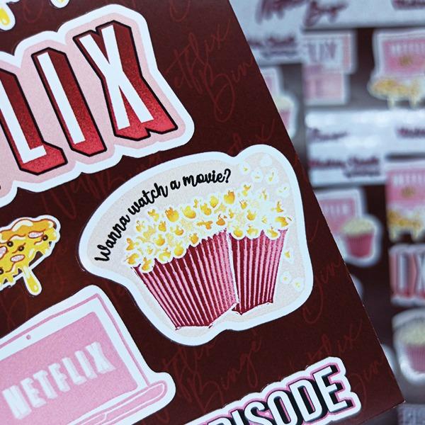 NETFLIX BINGE STICKER SHEET A6(KISS-CUT), Hobbies & Toys, Stationery ...