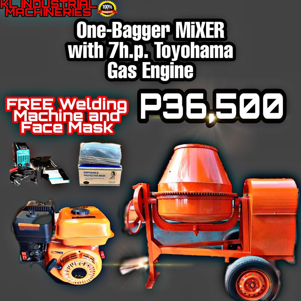 One Bagger mixer with 7.0hp Toyohama Gasoline engine, Commercial ...