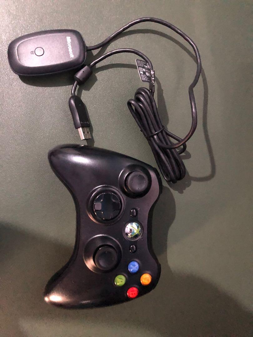 Original Xbox 360 Controller with wireless receiver, Video Gaming ...