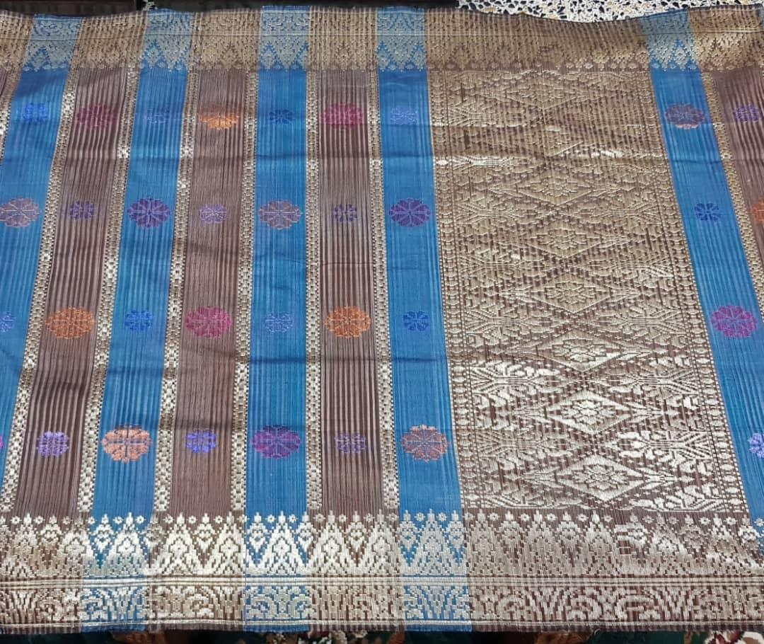 Sampin Songket Bunga Tabur Ikat Modern, Men's Fashion, Muslim Wear ...