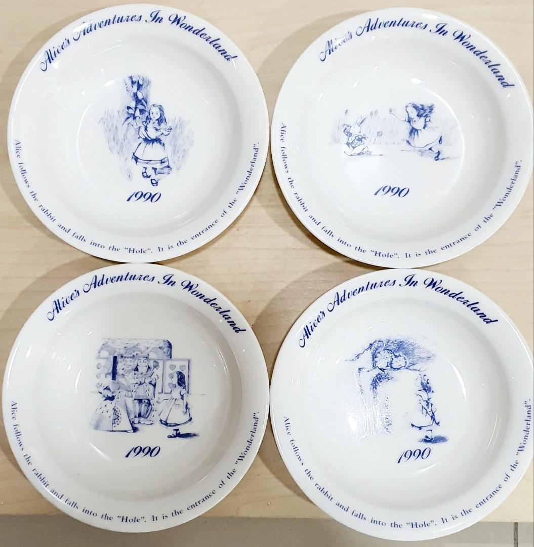 Vintage Alice in Wonderland 1990 small deep plate 14cm, Furniture ...