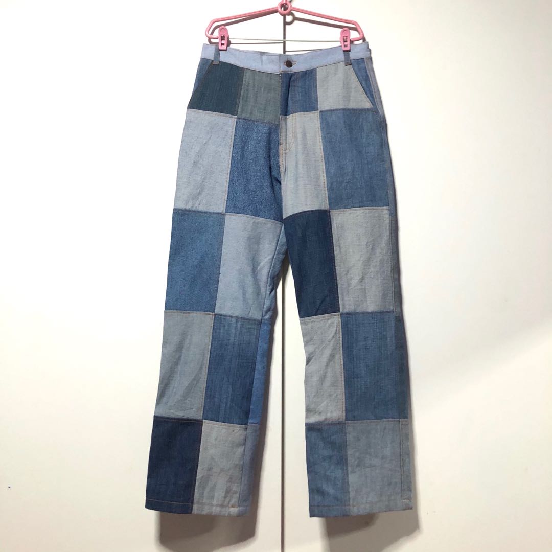 Vintagewknd Compound Rework Patchwork Blue Jeans, Women's Fashion ...