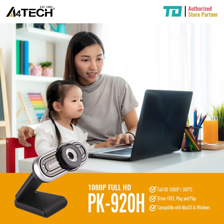 A4Tech PK-920H Full HD 1080P Web Camera with Built-in Mic, Computers ...