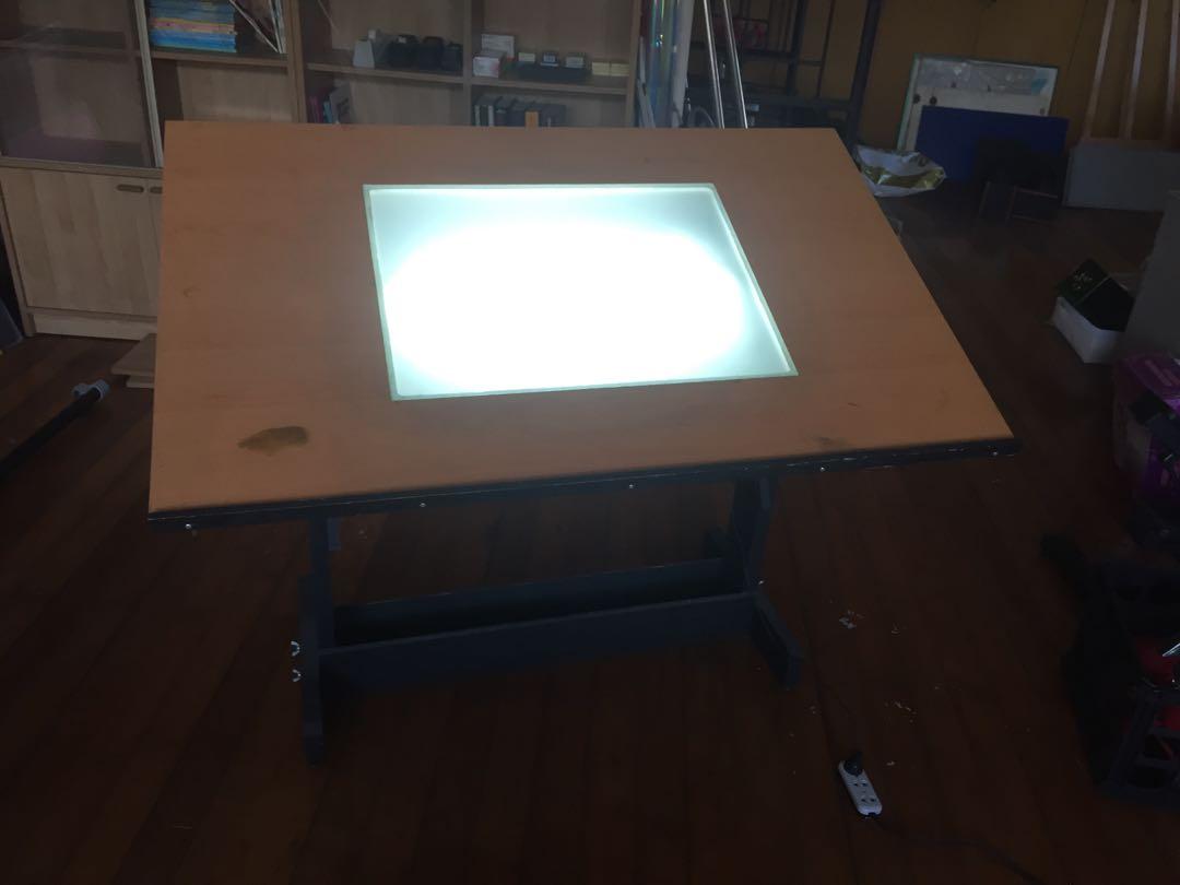 Architecture Table / Design Desk with Light, Furniture & Home Living ...