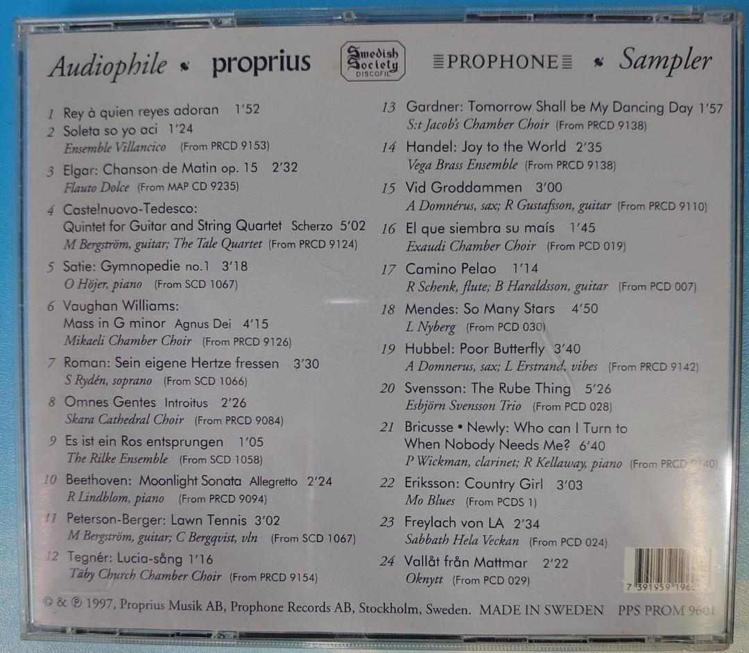 Cd Audiophile sampler, 興趣及遊戲, 音樂、樂器 & 配件, 音樂與媒體 - CD 及 DVD - Carousell