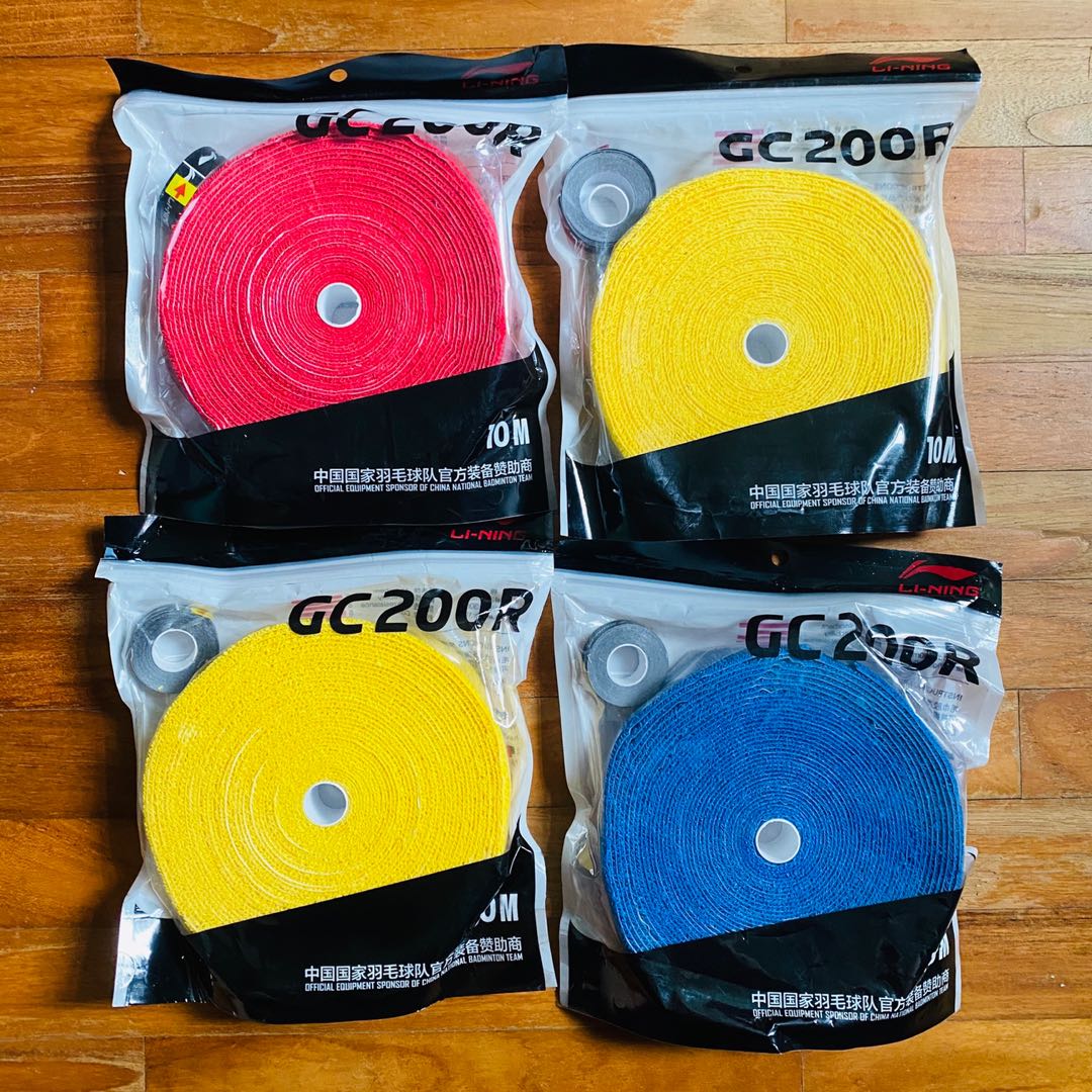 Brand New Li Ning GC200R Badminton Towel Grip Roll 10 meter (Thin ...