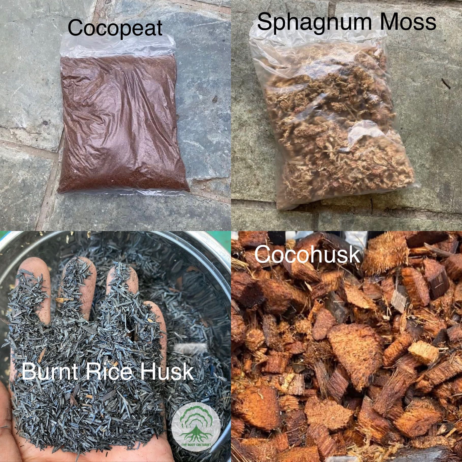 Coco husk | Sphagnum Moss | Cocopeat | Peat moss |Burnt Rice Husk ...