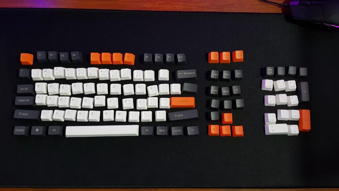 Complete NEW PBT Carbon key cap set (carbon set carbon keys) cream ...