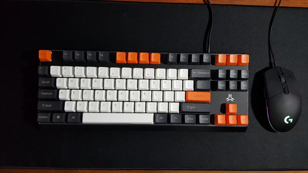Complete NEW PBT Carbon key cap set (carbon set carbon keys) cream ...