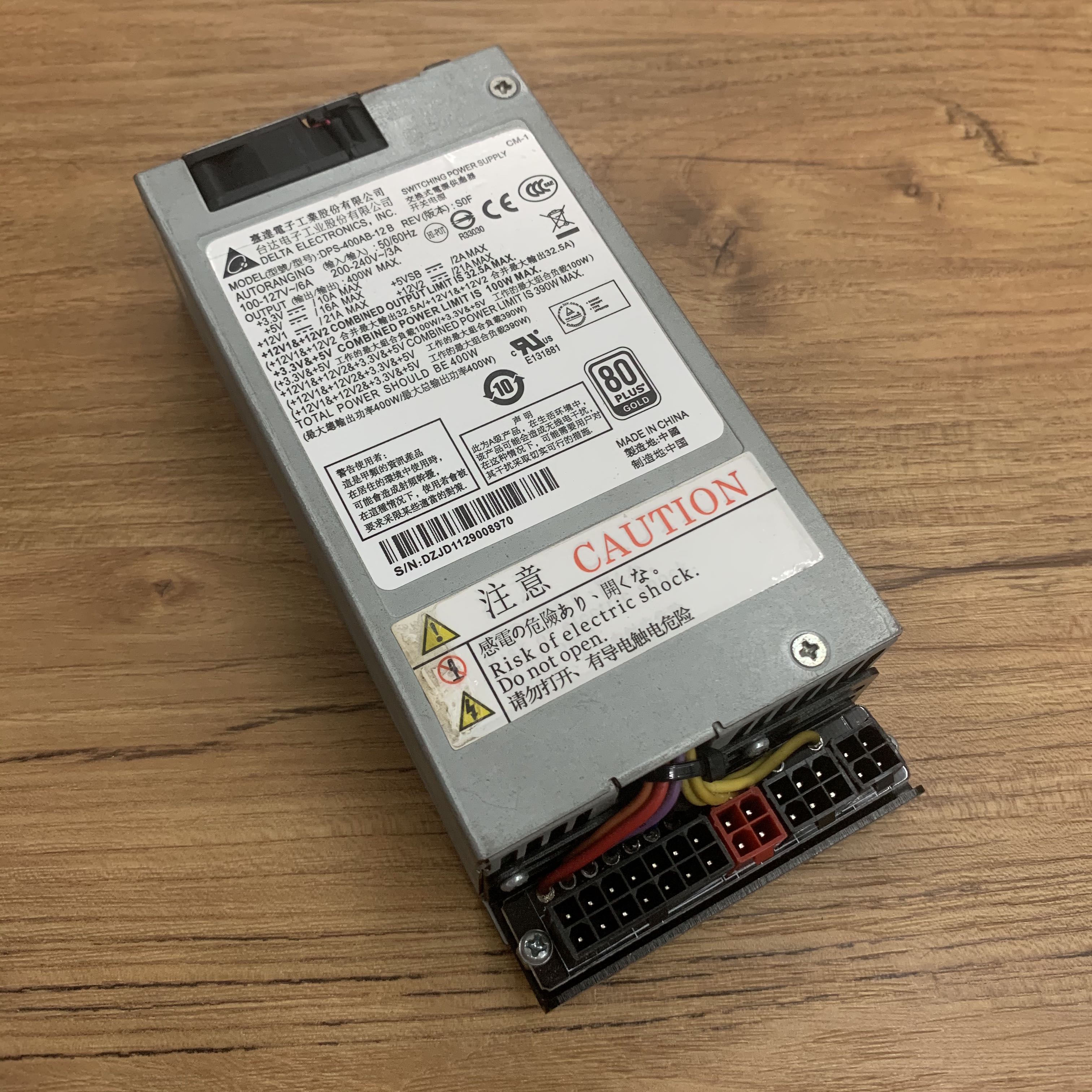 Delta 400W 1U Flex ATX Fully Modular PSU 80 Plus Gold Power Supply Unit ...