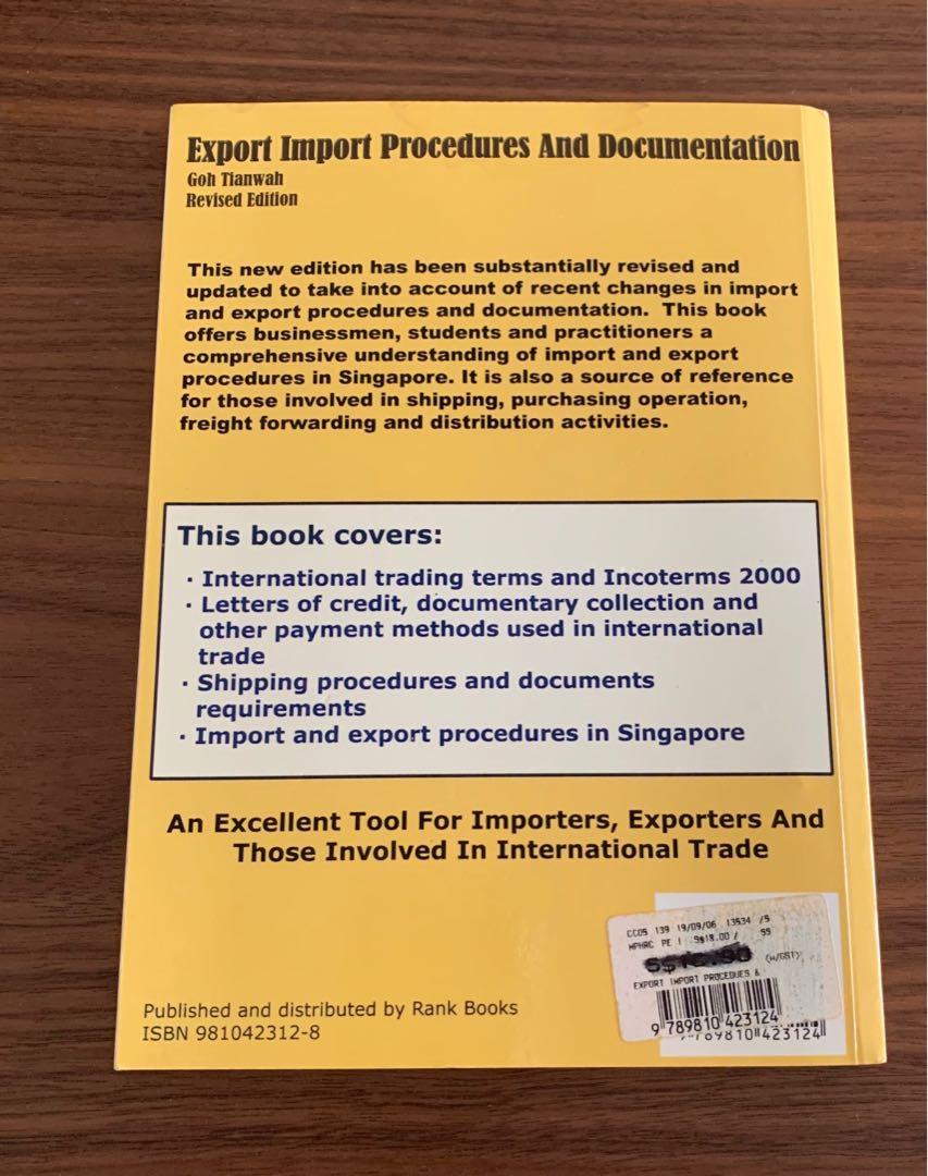 Export Import Procedure & Documentation, Hobbies & Toys, Books ...