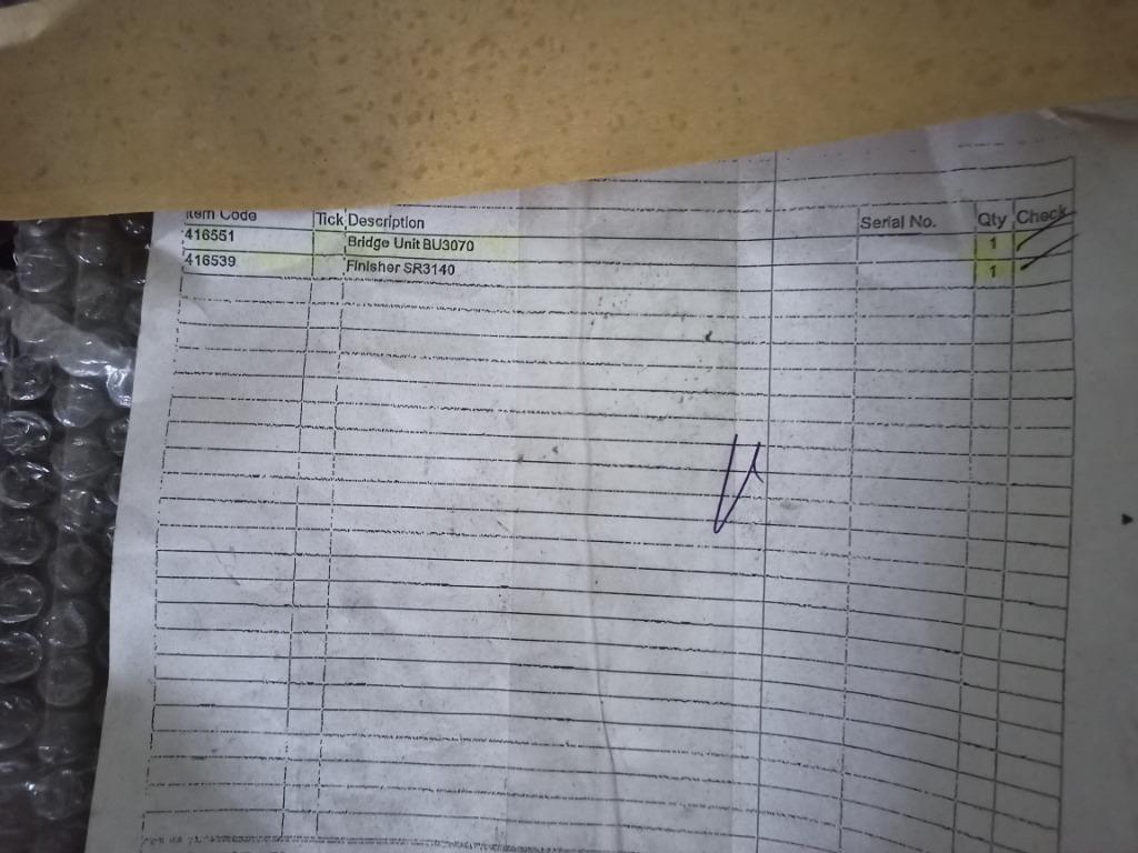 Finisher Bridge Unit for Ricoh Printer Copier Scanner, Computers & Tech ...