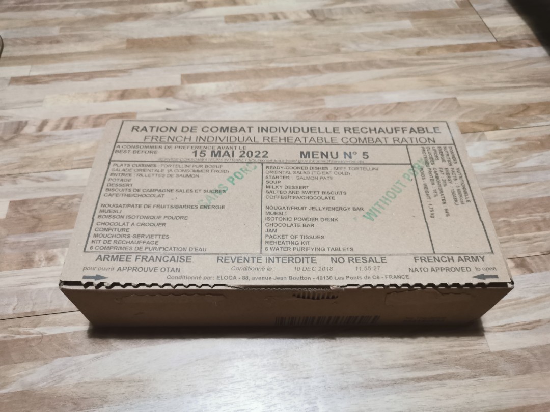 French RCIR(MRE) Menu 5, Food & Drinks, Local Eats on Carousell