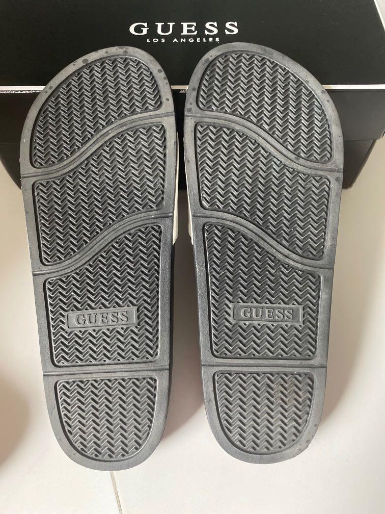 Guess slides, Men's Fashion, Footwear, Flipflops and Slides on Carousell